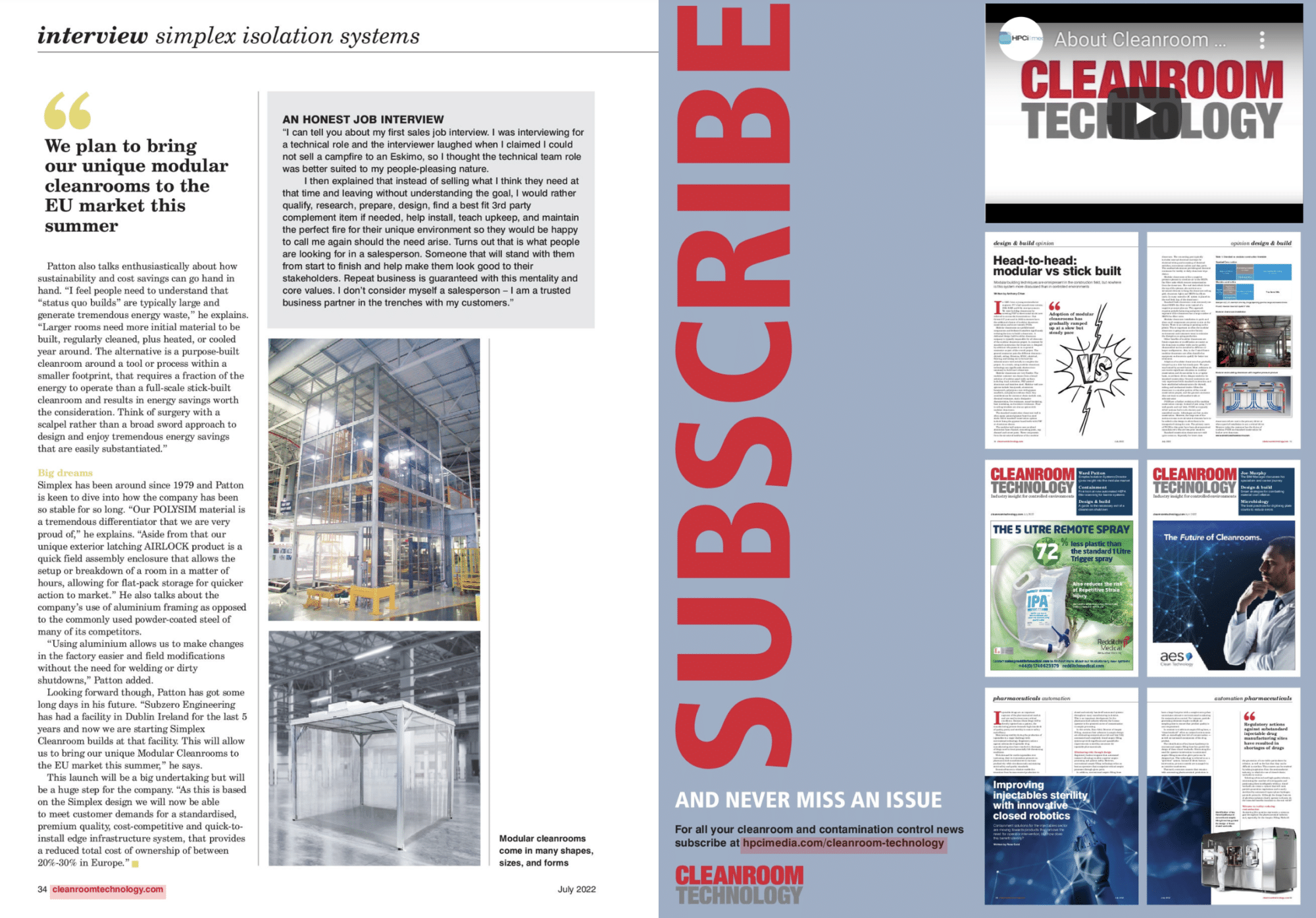A European modular cleanroom launch is on the horizon - SubZero Engineering